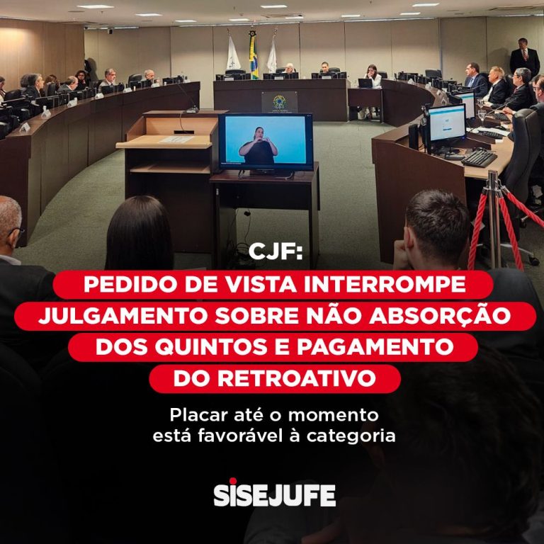 Pedido de vista interrompe julgamento no CJF sobre não absorção dos ...